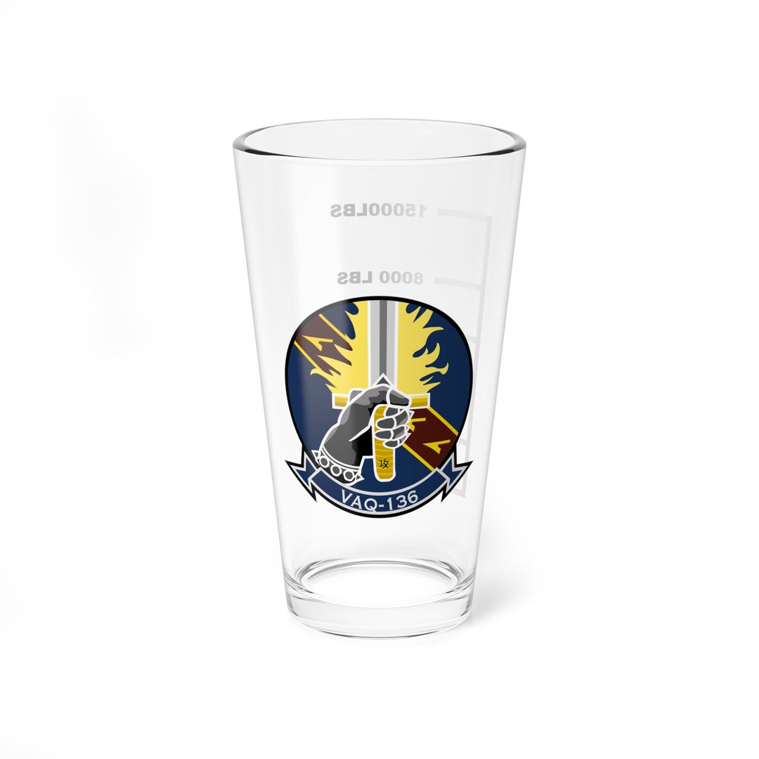VAQ-136 "gauntlets" Fuel Low Pint Glass, Navy Electronic Attack ...