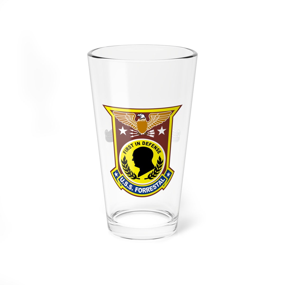 USS Forrestal Pint Glass With the Enlisted Surface Warfare Specialist ...