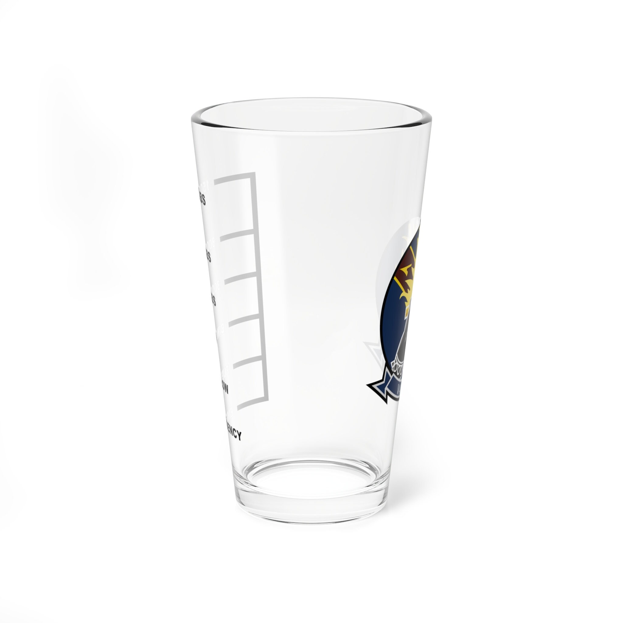 VAQ-136 gauntlets Fuel Low Pint Glass, Navy Electronic Attack Squadron ...
