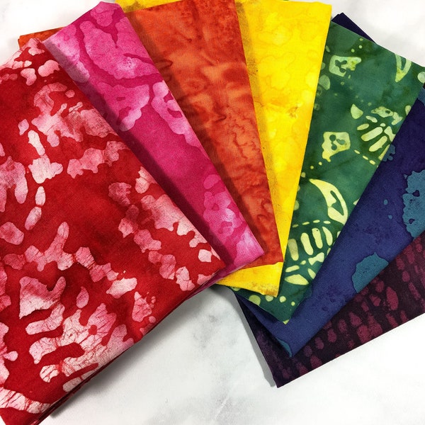 Rainbow Batik Fabric - Etsy