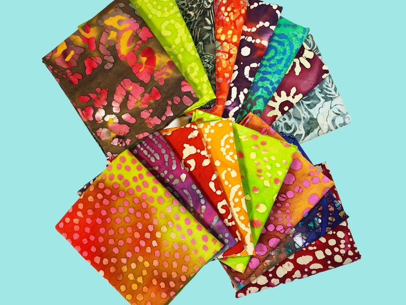Batik Fabric Subscription Box for Quilter, Monthly Batik Fabric Fat ...