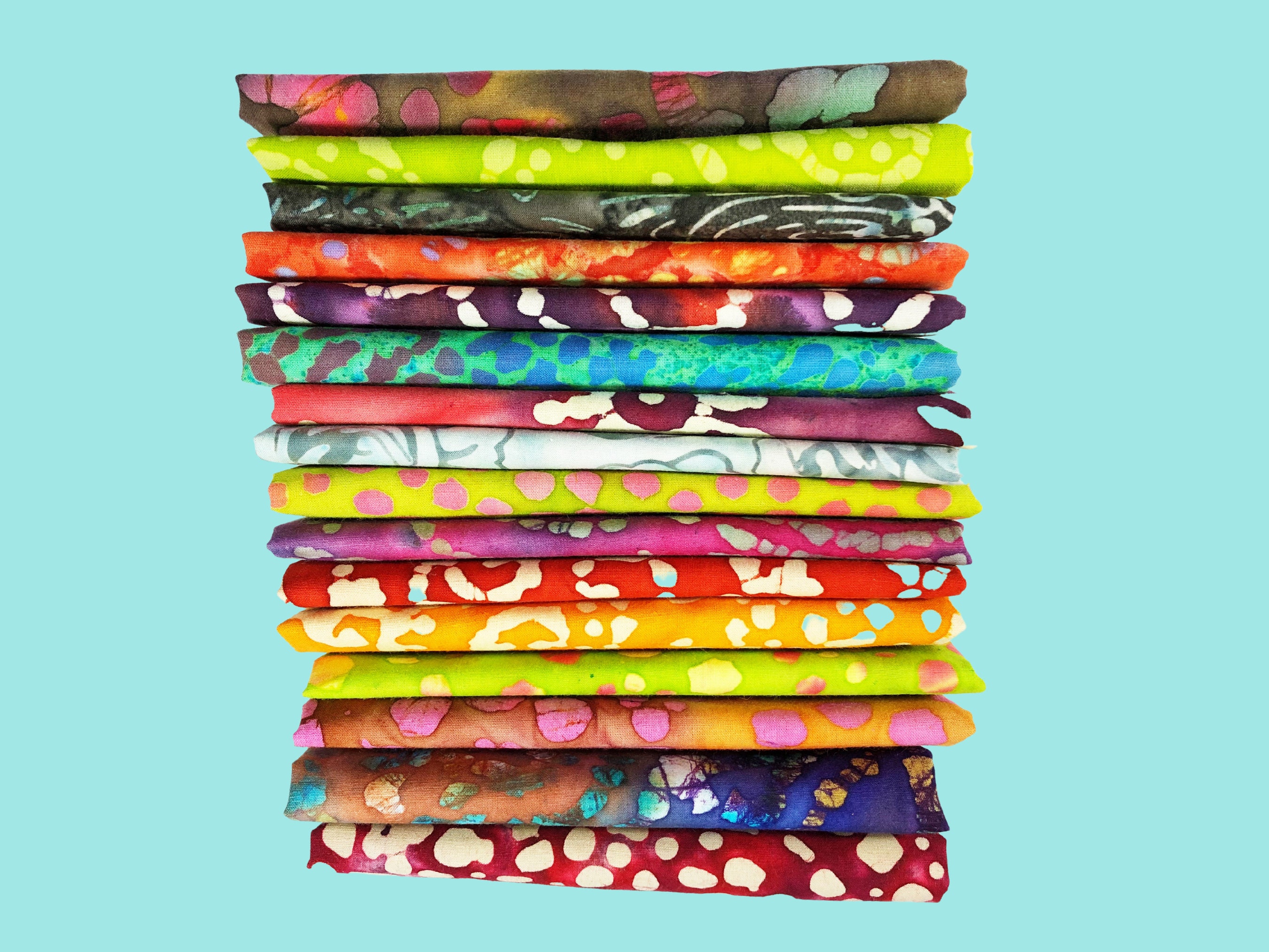 Batik Fabric Subscription Box, Fabric by the Yard, Boho Cotton Fabric ...