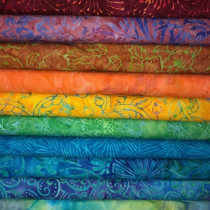 Batik Cotton Fabric Remnants, Fabric Scrap Grab Bag, Quilt Fabric Scrap ...