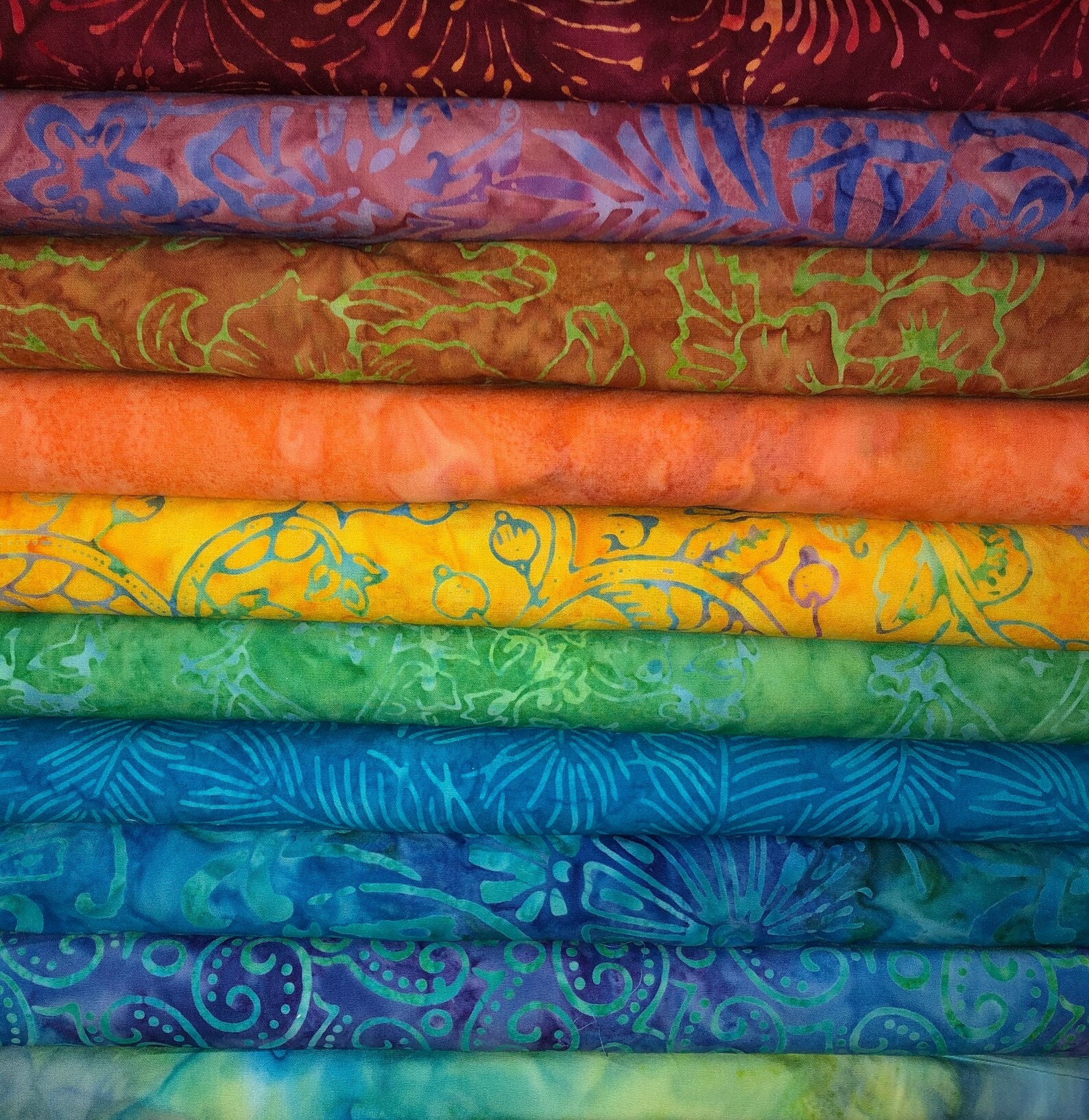 Batik Cotton Fabric Remnants, Fabric Scrap Grab Bag, Quilt Fabric Scrap ...