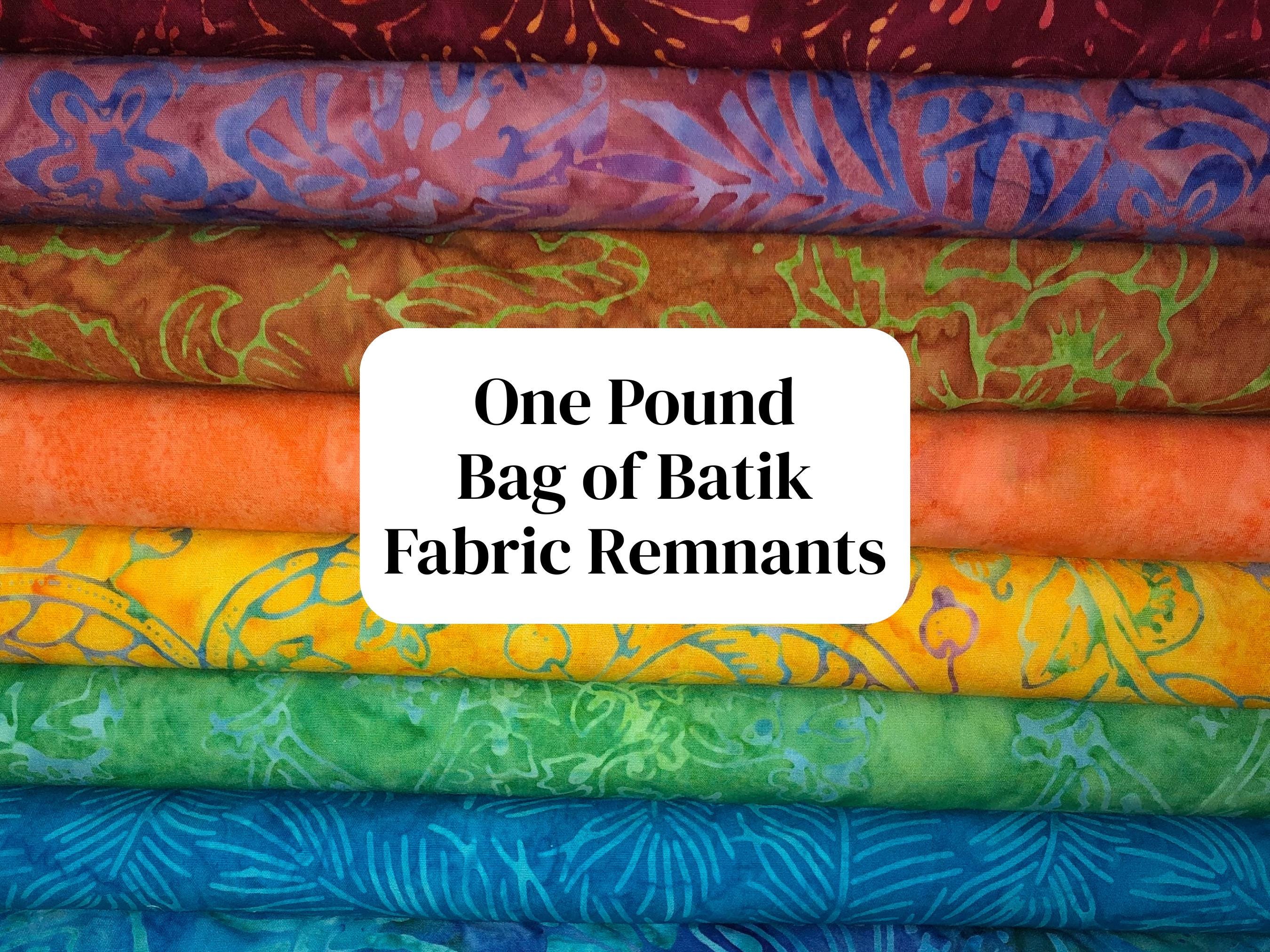 Batik Fabric Scraps for Quilters, Build Your Fabric Stash, One Pound ...