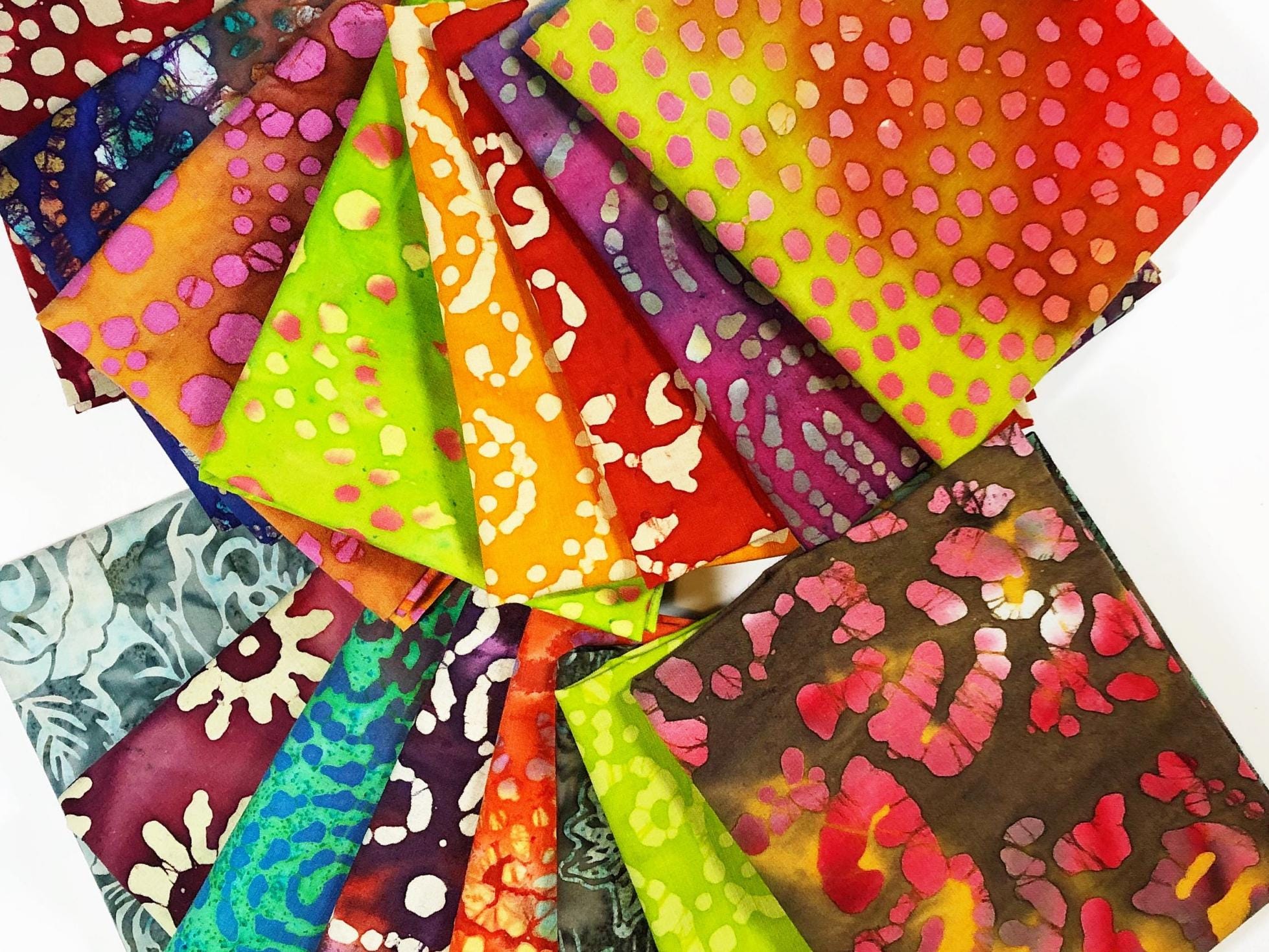 Batik Fabric Scraps for Quilters, Build Your Fabric Stash, One Pound ...