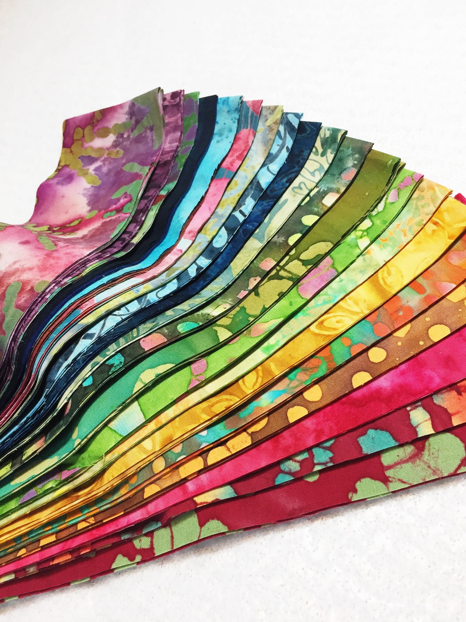 Batik Jelly Roll Fabric Grab Bag Precut Batik Fabric Strips - Etsy