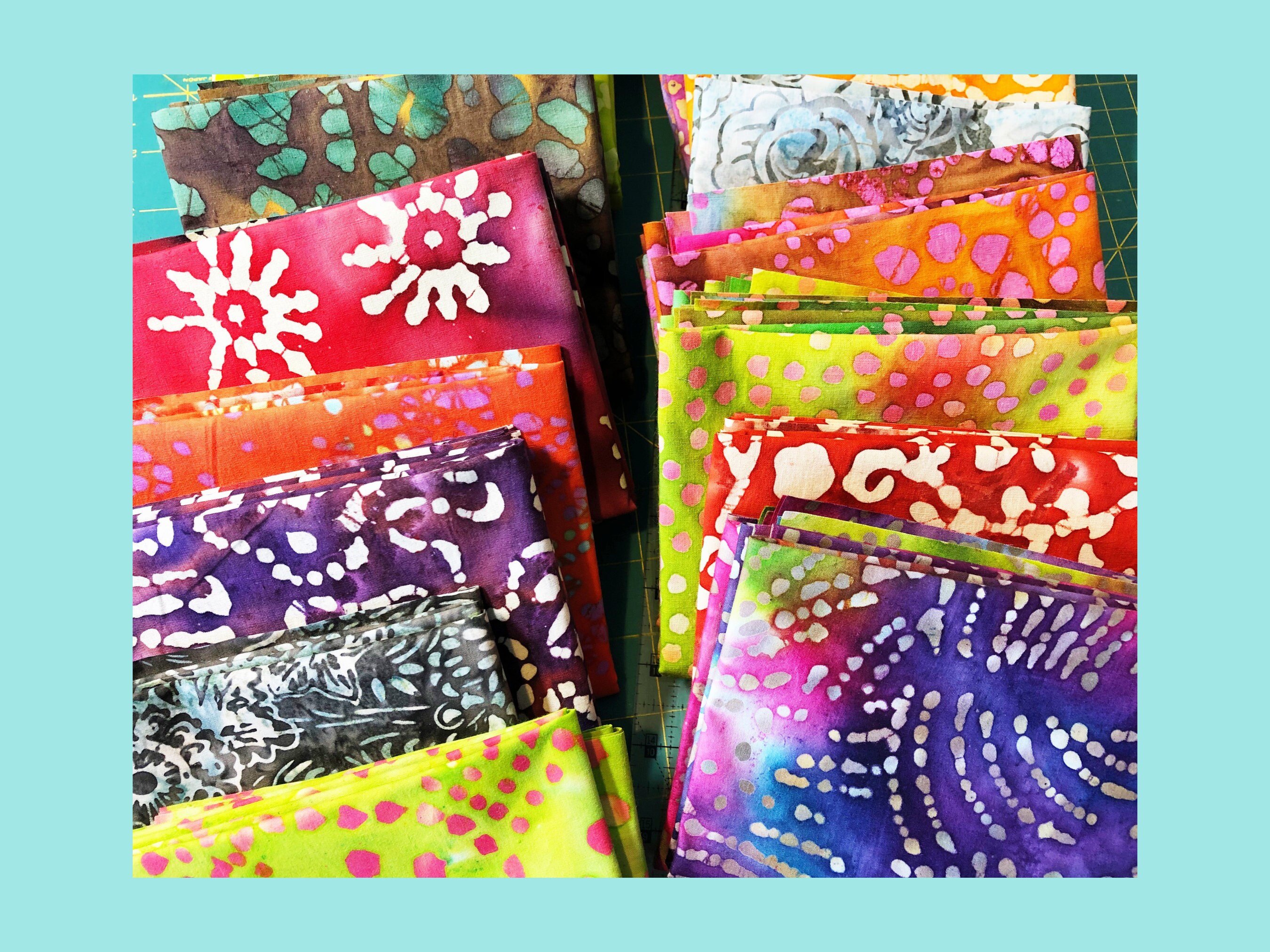 Batik Fabric Subscription Box, Fabric by the Yard, Boho Cotton Fabric ...