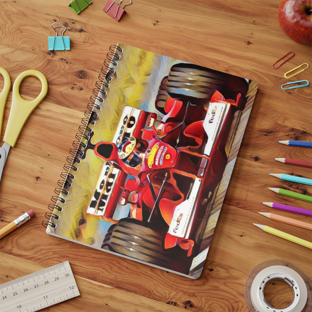 Ferrari F1 Classic Car Fan Art Notebook A5 - Etsy