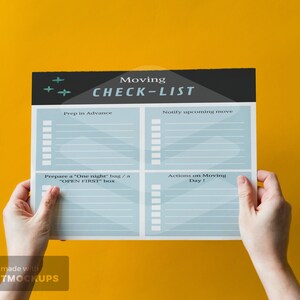 Moving Planner Printable, Digital Moving Out Packing Checklist ...