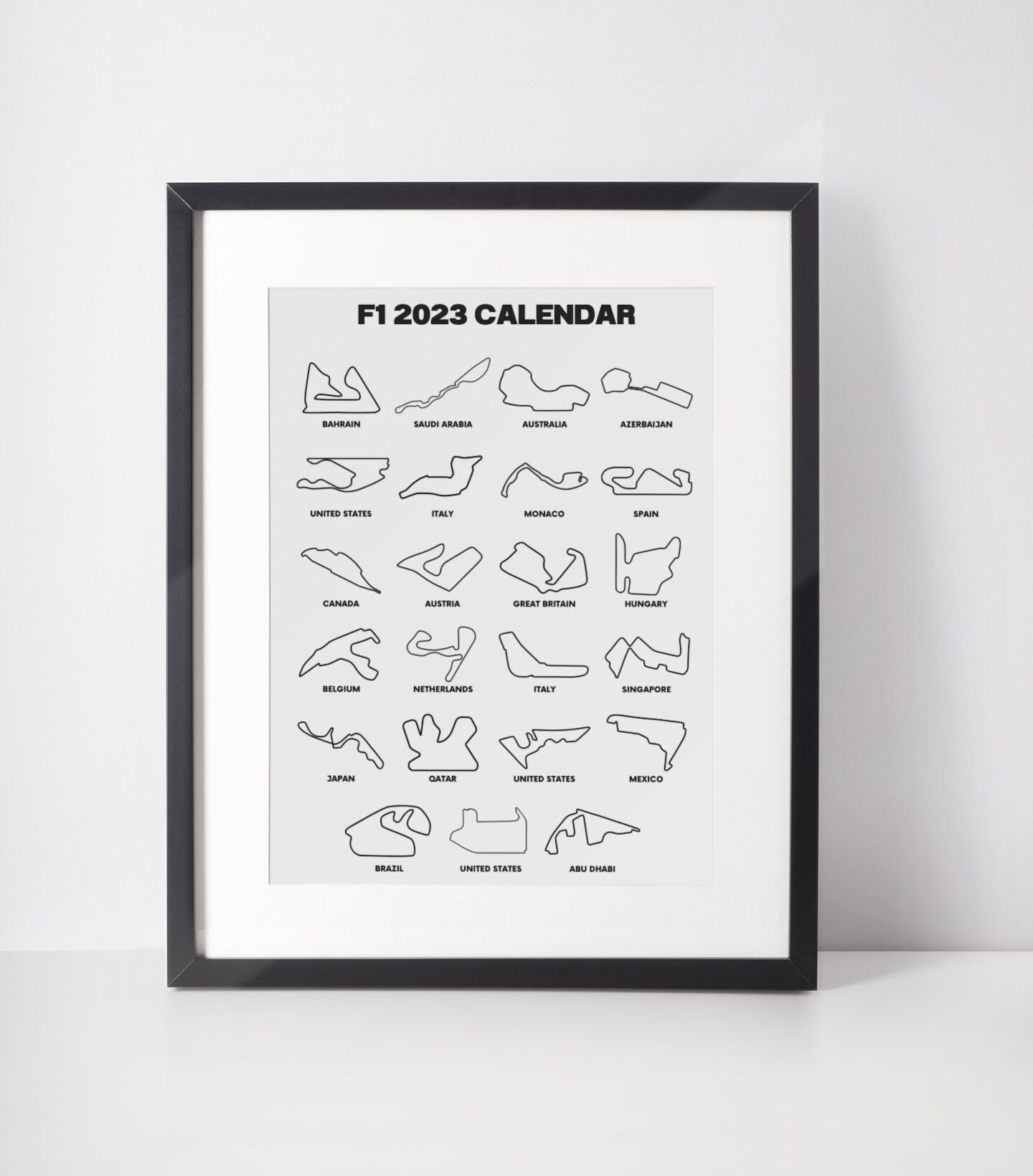 Calendrier F1 Saison 2023 Pilotes De F1 Poster
