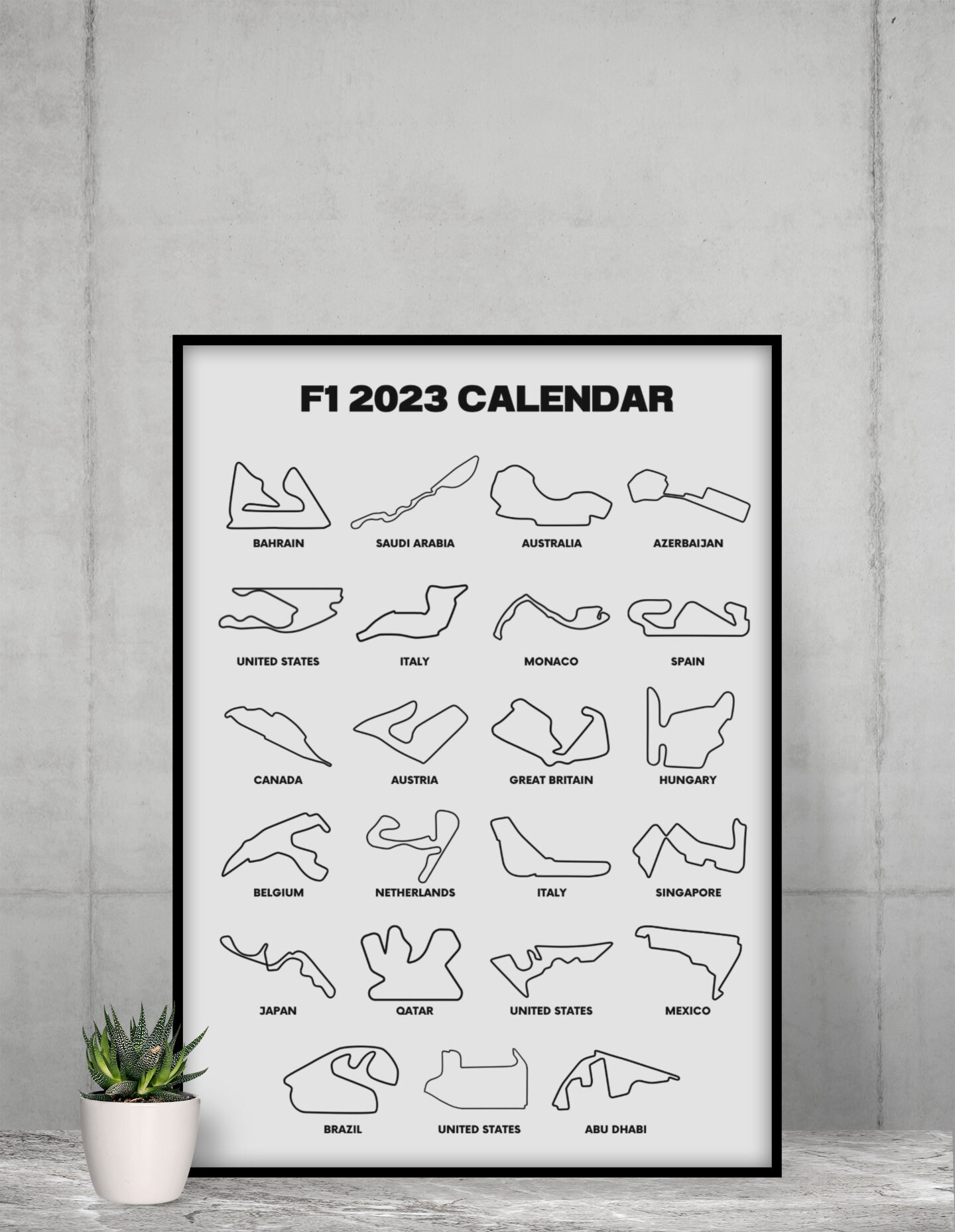 Calendrier F1 Saison 2023 Pilotes De F1 Poster