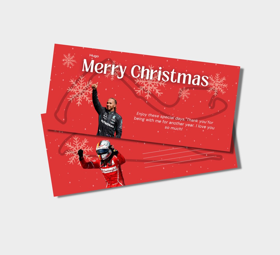 Christmas Card F1 Personalized Formula 1 Christmas - Etsy UK