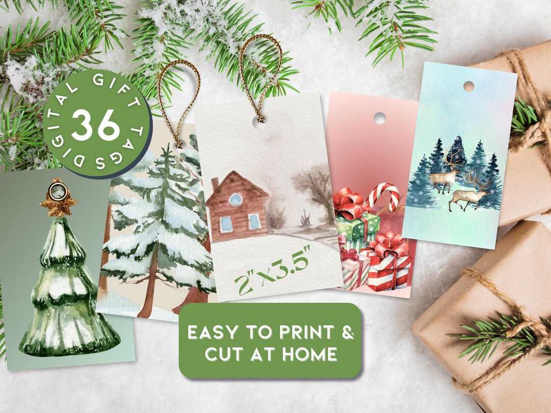 Printable Winter Gift Tags Instant Download Snowman Gift Tags Rustic ...