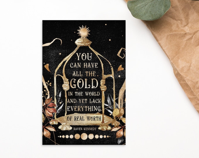 Auren Gilded Cage - the Plated Prisoner Quote - Mini Print - Etsy