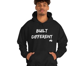 Hoodie Built Different - Etsy