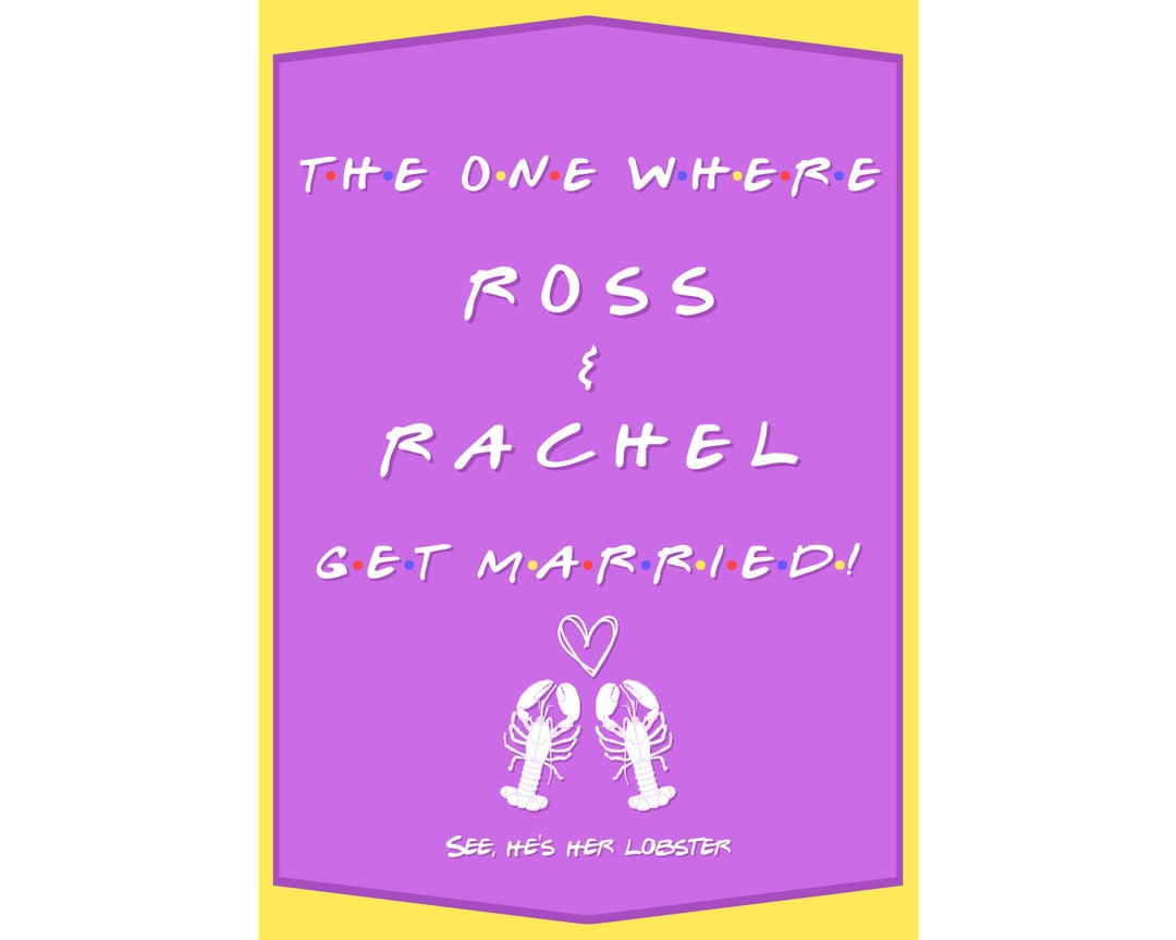 The One With the Wedding: FRIENDS Themed Invitation - Customisable ...
