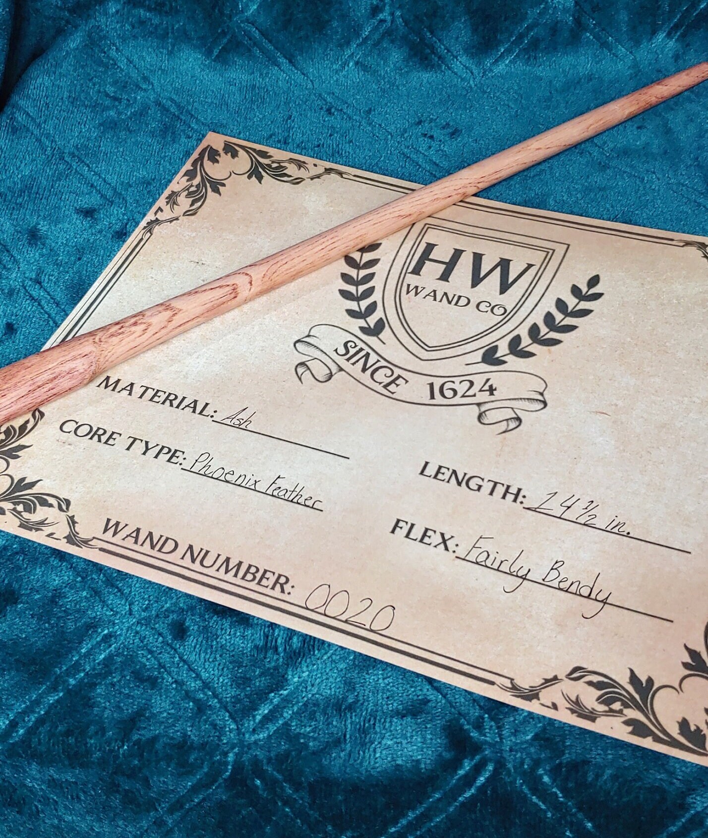 Handcrafted Ash Wizarding Wand 14 1/2 Phoenix Tail Feather Core ...