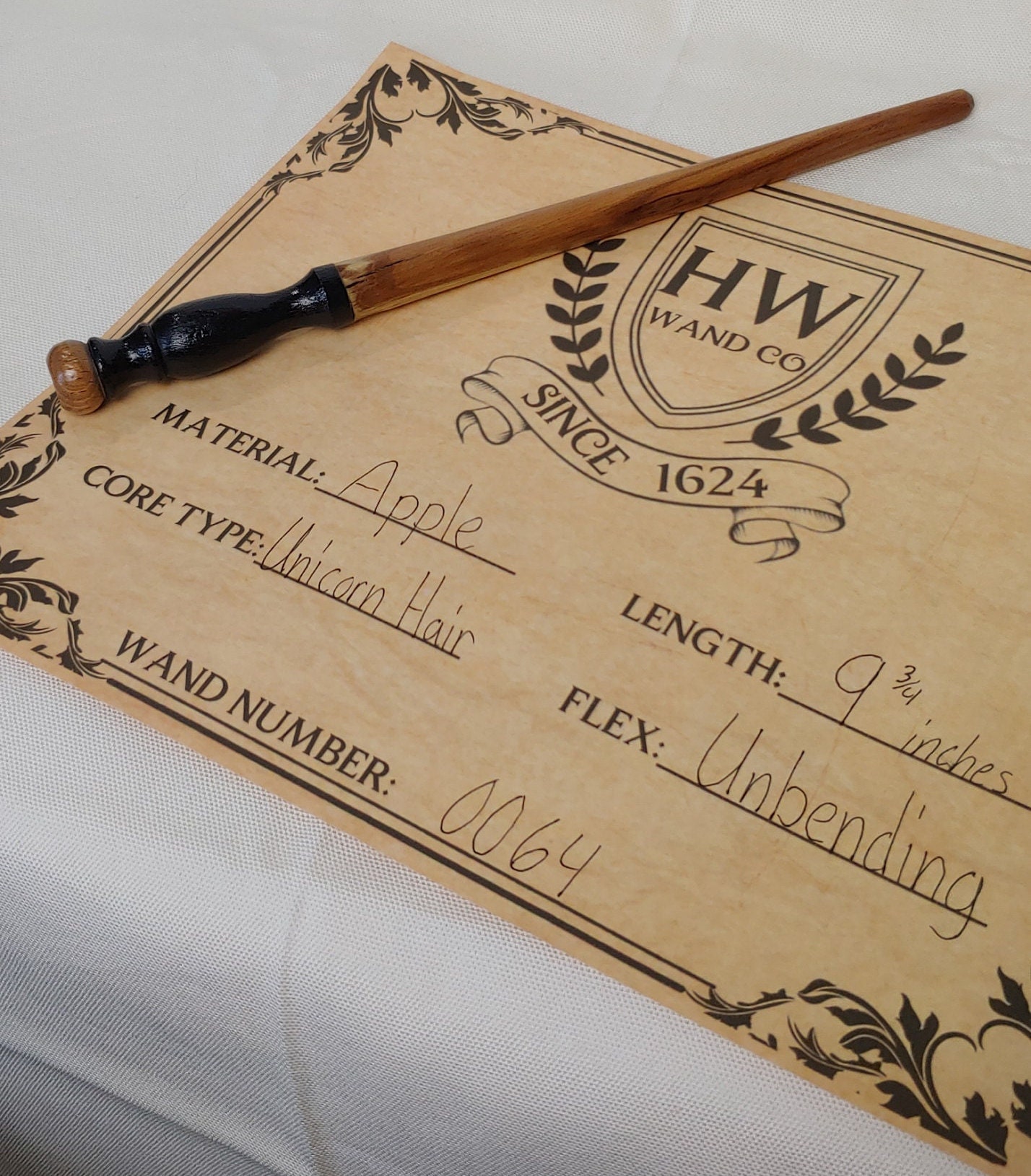 Handcrafted Apple Wizarding Wand 9 3/4 Unicorn Hair Core / Fantasy ...