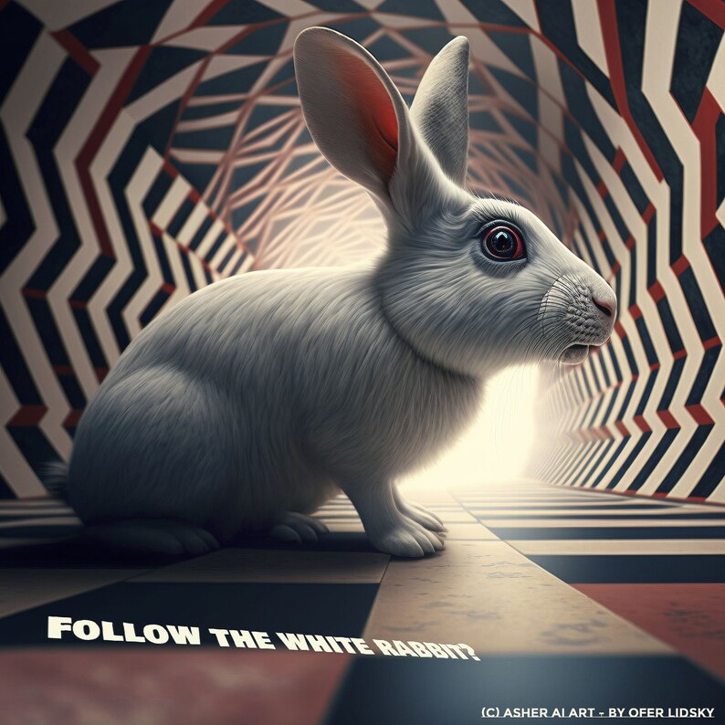 Follow the White Rabbit - Etsy