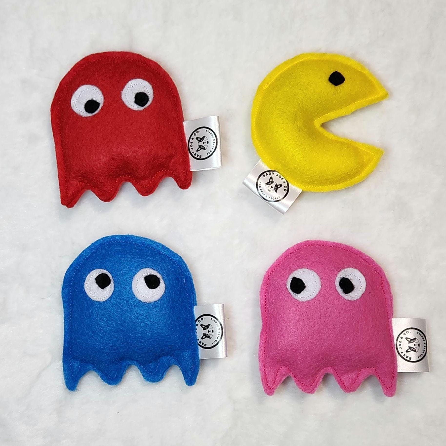 Pac-man - Video Game Felt Cat Toy, Filled With Organic Catnip ...