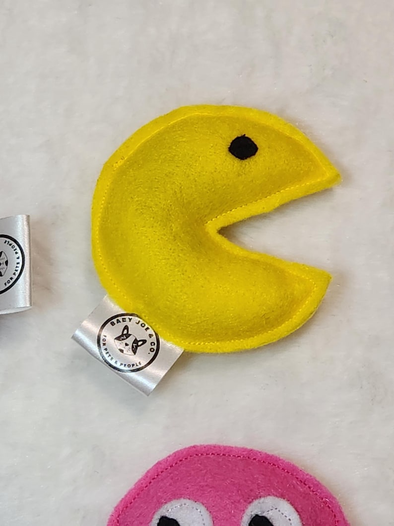 Pac-man - Video Game Felt Cat Toy, Filled With Organic Catnip ...