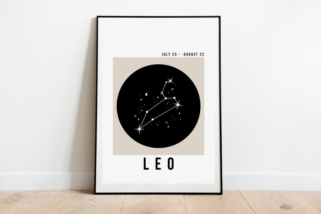 Leo Zodiac Sign, Leo Constellation, Digital Zodiac Download, Printable ...