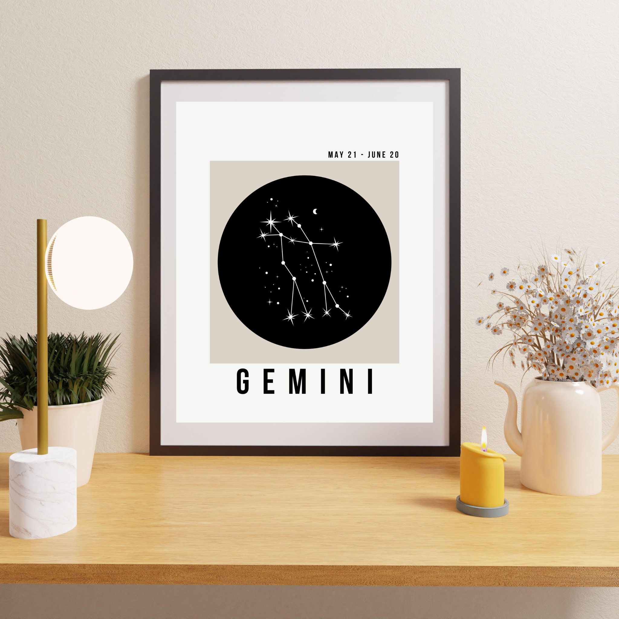 Gemini Zodiac Sign, Gemini Constellation, Digital Zodiac Download ...