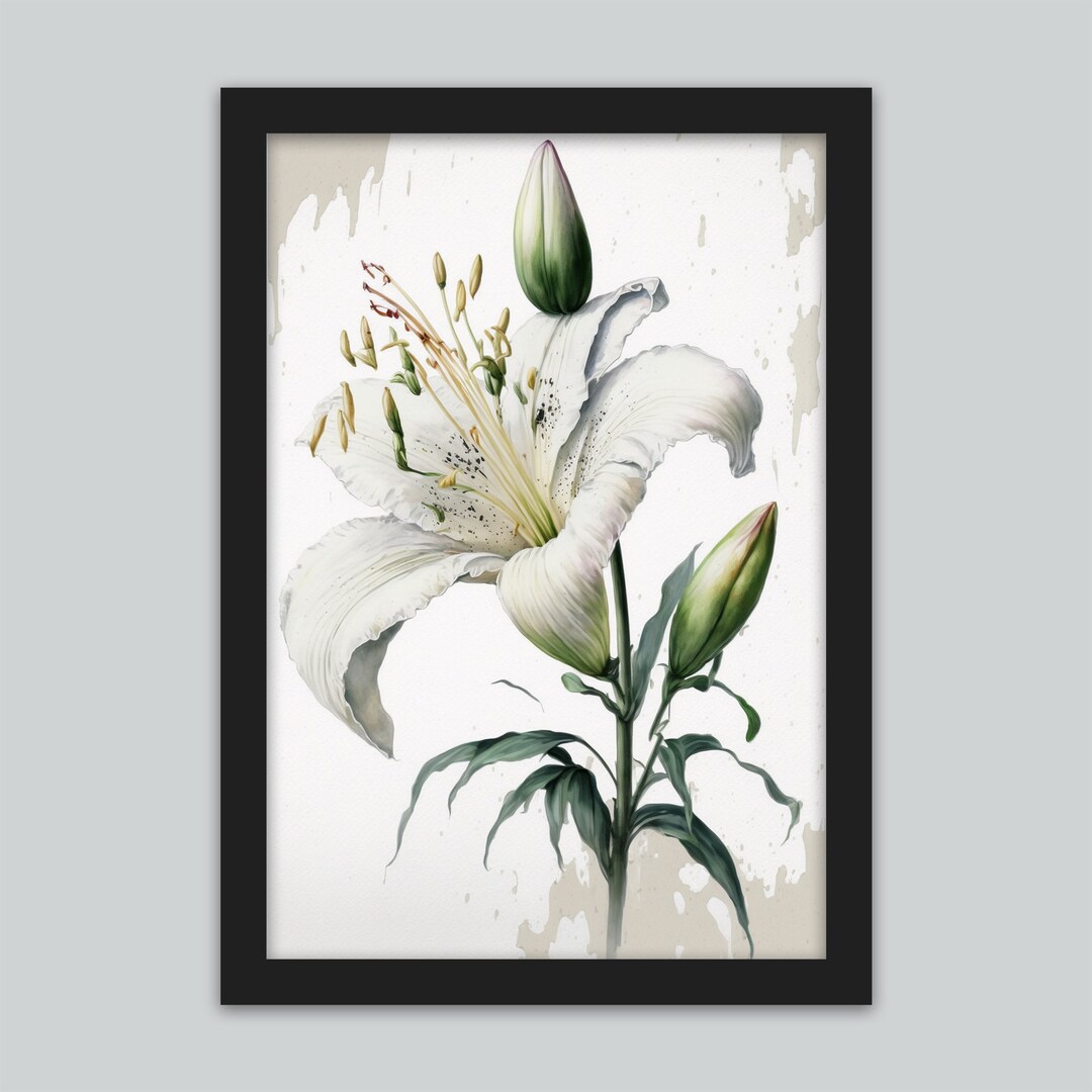 Lily Watercolor Art Print | Original Wall Print of Lilies | Flowers - Etsy