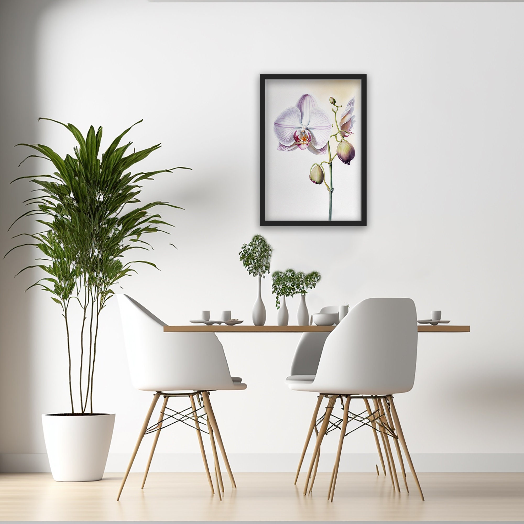 Orchid Watercolor Art Print | Original Orchid Flower Wall Print - Etsy