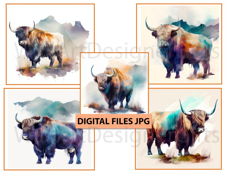 Farm Animals Clipart 20 JPG Yak Bundle Full Commercial Use - Etsy