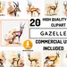 Gazelle Clipart 20 High Quality Safari Animals JPG Bundle, Full ...