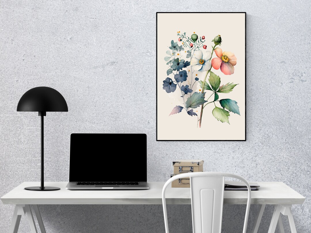 Wildflower Print. Watercolor Flowers Art. Wildflower Nursery Decor ...
