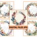 Boho Floral Floral Wreath Clipart 20 Watercolor Flowers JPG Bundle ...