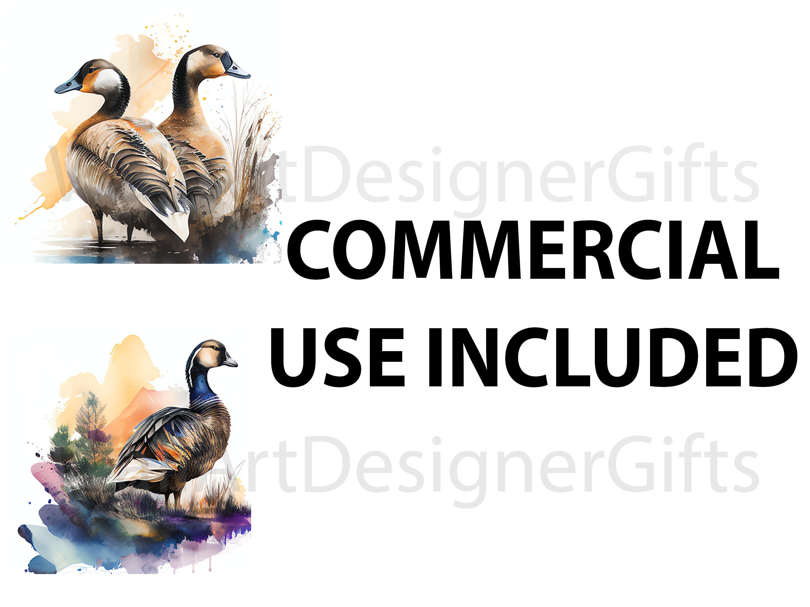 Farm Animals Clipart 20 JPG Geese Bundle, Full Commercial Use, Cute ...
