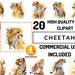 Cheetah Clipart 20 High Quality Safari Animals JPG Bundle, Full ...