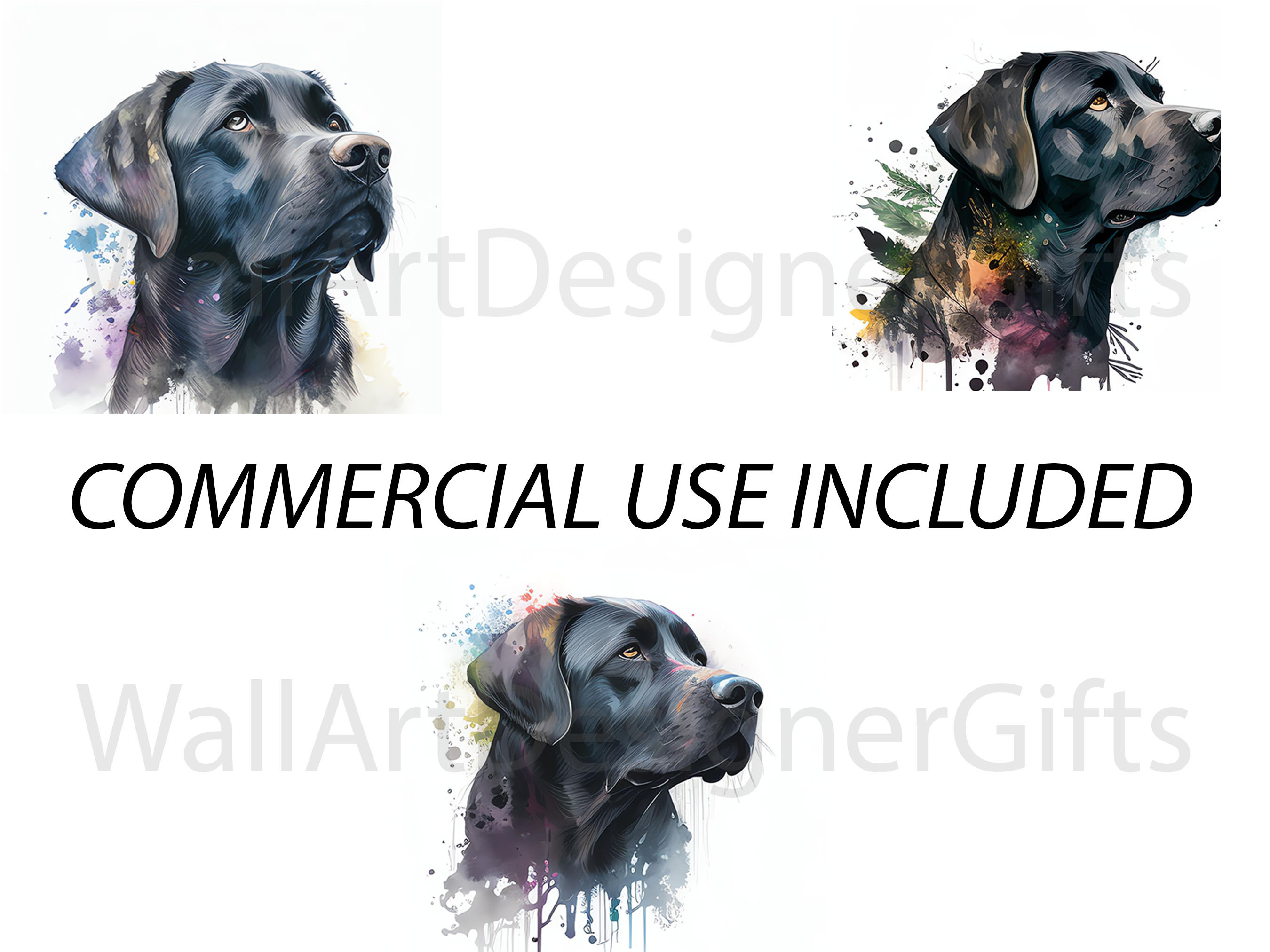 Black Labrador Clipart 20 High Quality Jpgs, Full Commercial Use ...