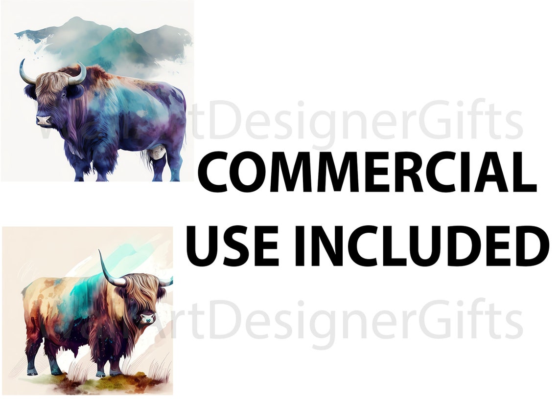Farm Animals Clipart 20 JPG Yak Bundle, Full Commercial Use, Cute Farm ...
