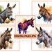 Farm Animals Clipart 20 JPG Donkey Bundle, Full Commercial Use, Cute ...