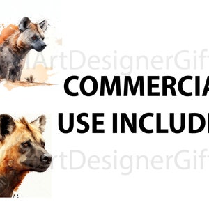 Hyena Clipart 20 High Quality Safari Animals JPG Bundle, Full ...