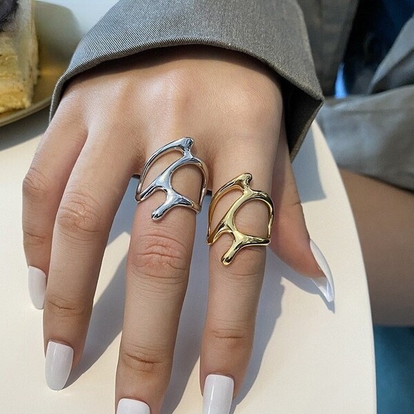 Chunky Silver Ring - Etsy