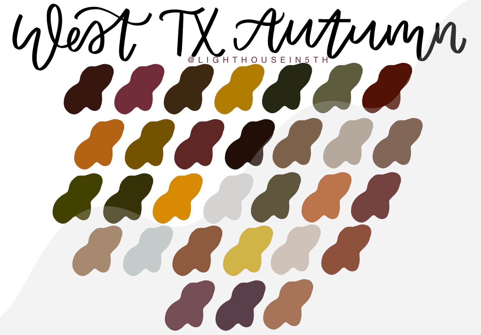 West Texas Autumn Color Palette - Etsy