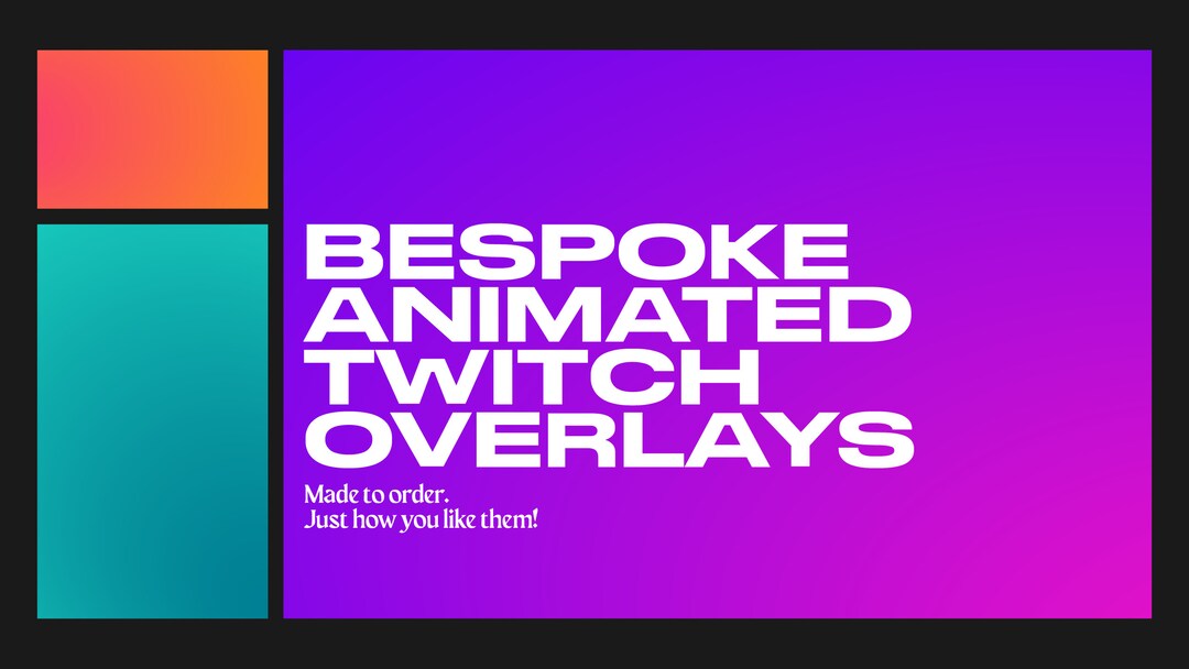 Bespoke Animated Twitch Overlays & Graphics for Streamlabs. - Etsy