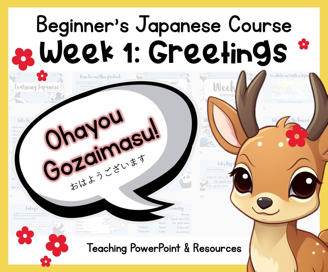 Beginner's Japanese Course Week 1 Greetings & Introductions - Etsy