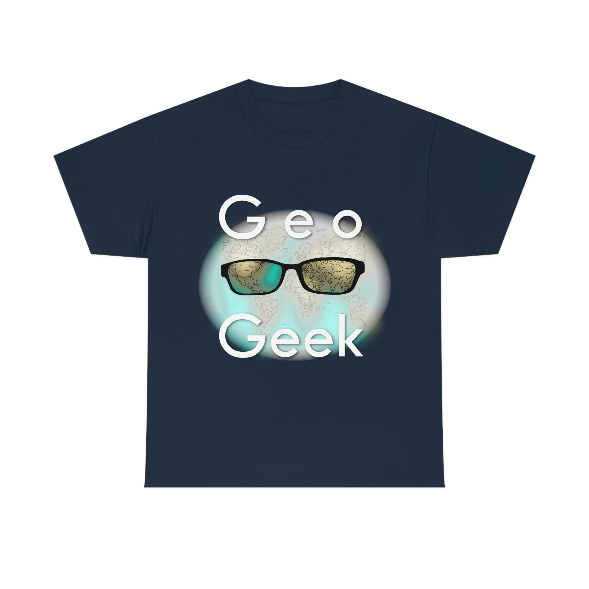 Geo Geek Map T-shirt - Map as Art - Geography Shirt - Gift for GIS ...