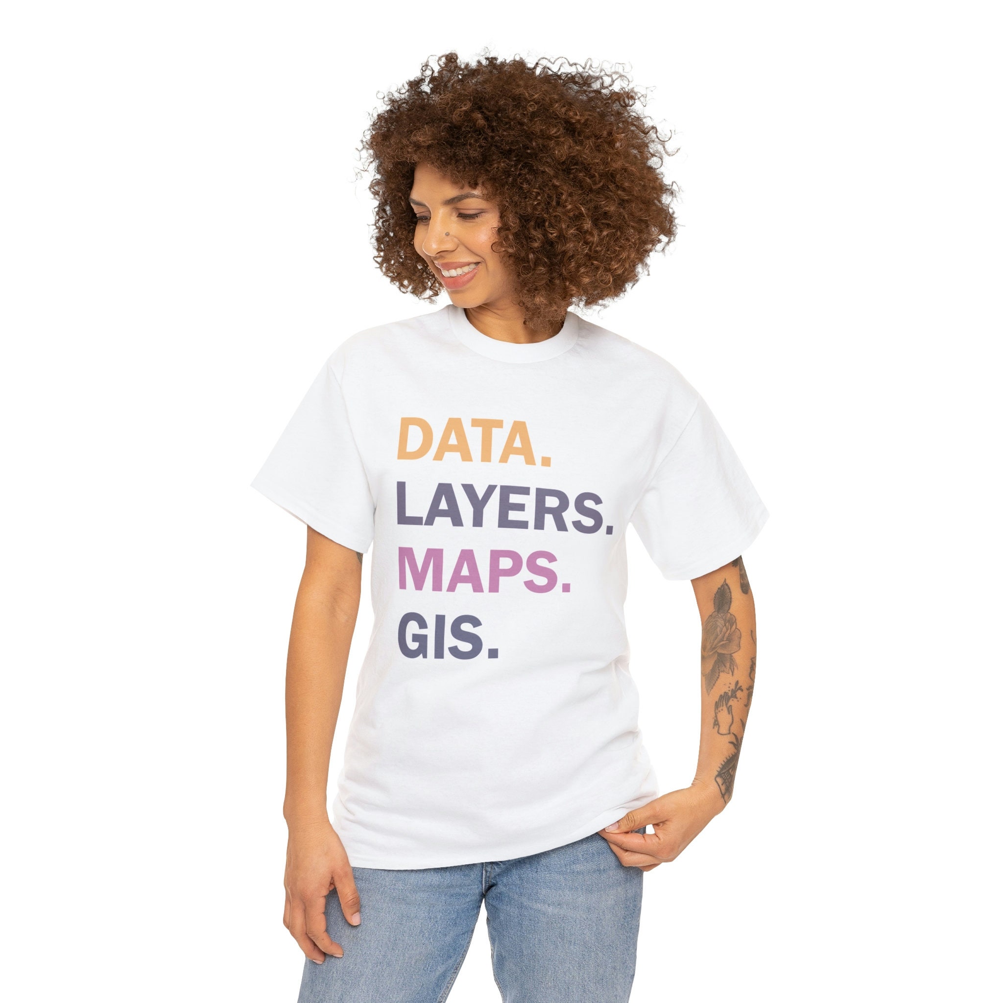 GIS Specialist Shirt Data Layers Maps GIS Map Lover T-shirt Geography ...