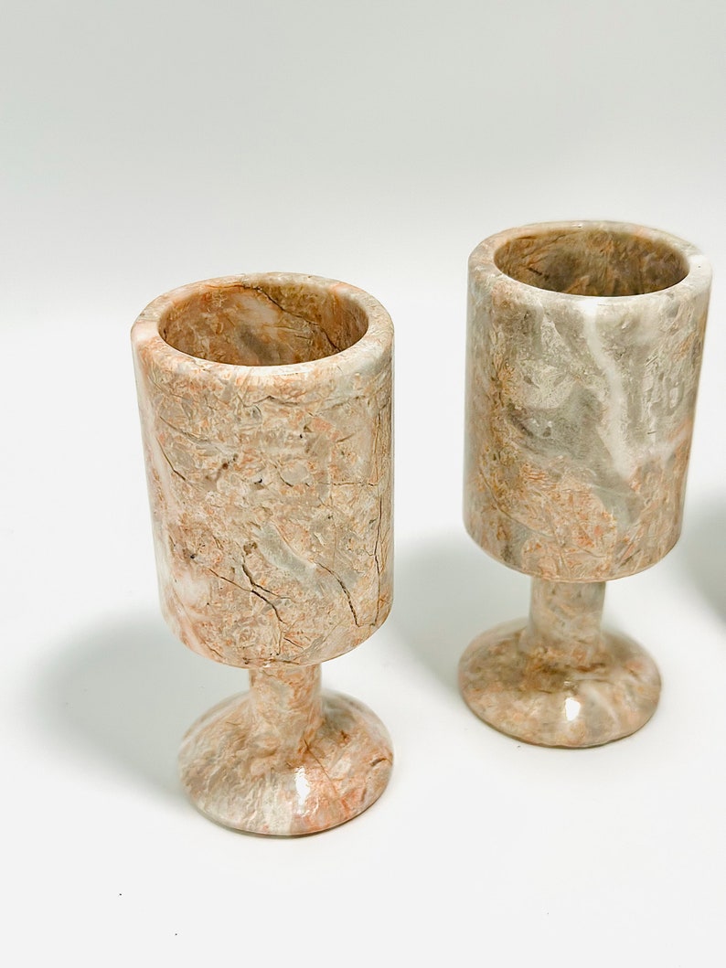 Hand Carved Oaxaca Pink Marble Stone Shot Glasses - Etsy