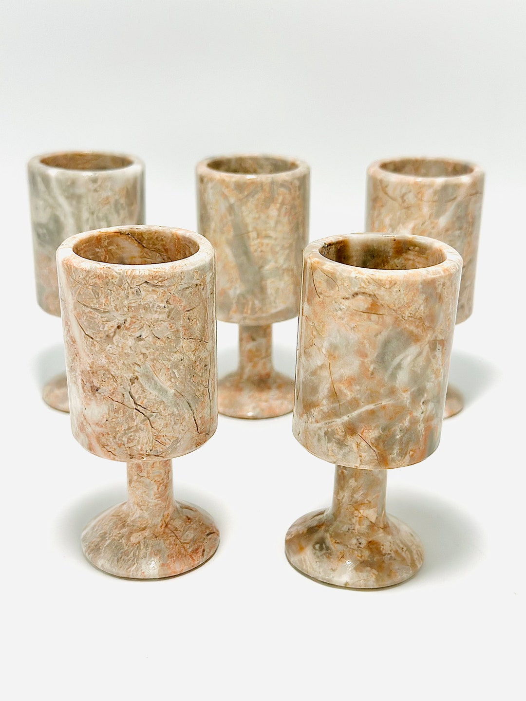 Hand Carved Oaxaca Pink Marble Stone Shot Glasses - Etsy