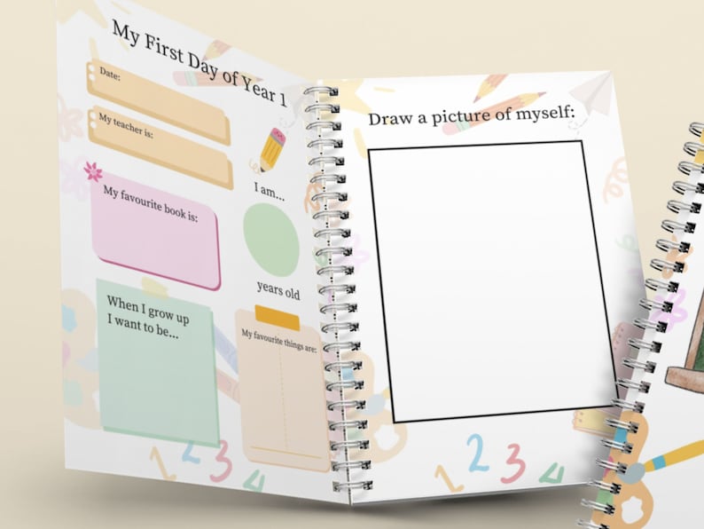 School Memory Year Record Book for Kids, Memories Journal Children's ...