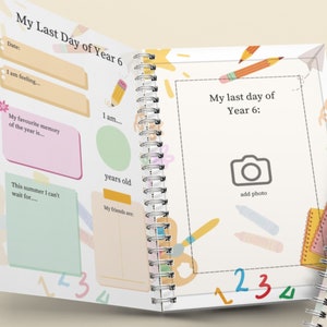 School Memory Year Record Book for Kids, Memories Journal Children's ...